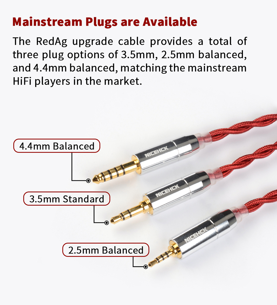 NiceHCK赤極RedAg 4N純銀+高導銅屏蔽耳機升級線HiFi可換線平衡線2Pin MMCX QDC适用于KZ耳机 | 蝦皮購物
