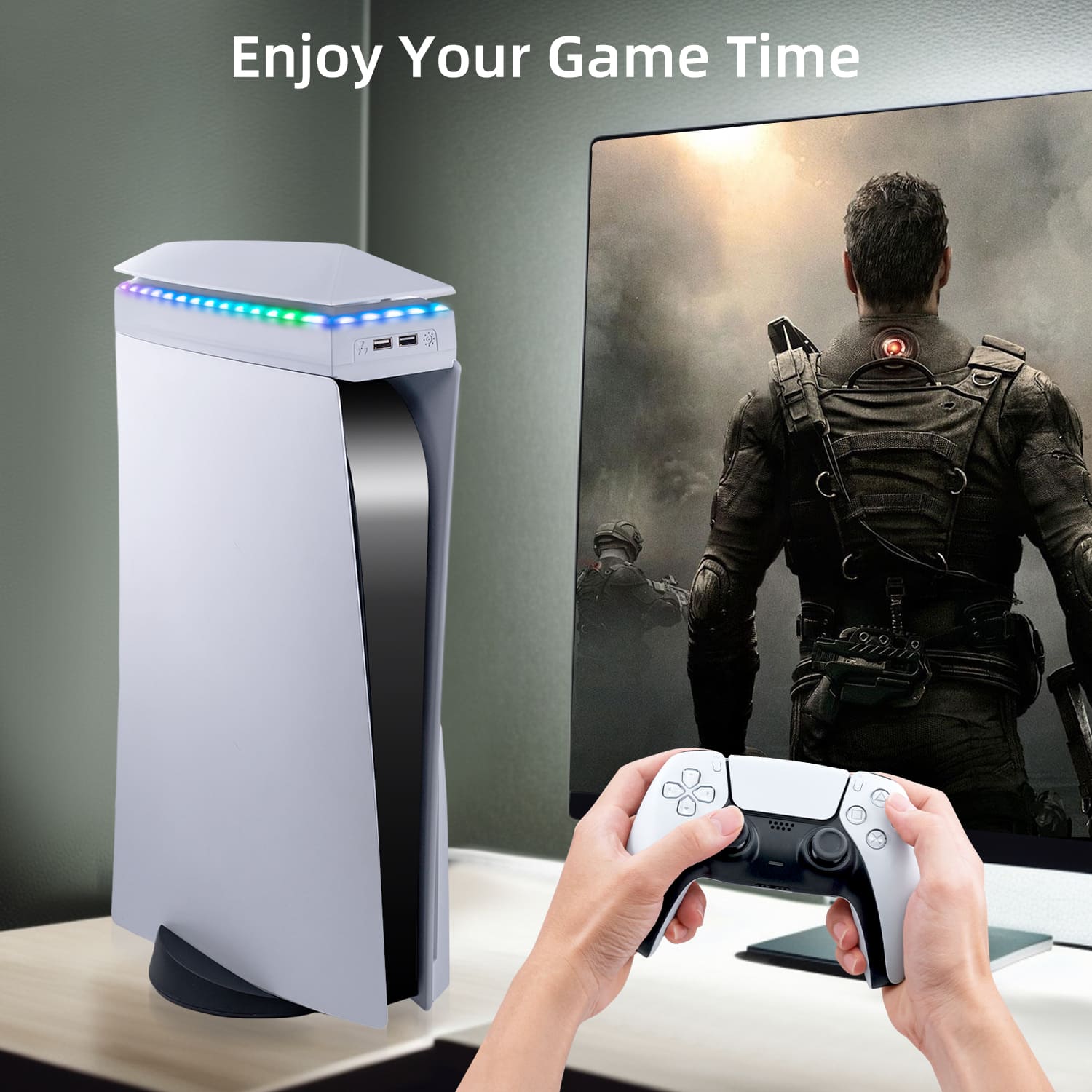 Mcbazel 上冷卻風扇,帶 RGB 照明,適用於 PS5 控制台 - 白色(不適用於 PS5 Slim/PS5 Pr | 蝦皮購物