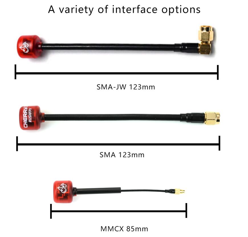 2 件裝 Rush Cherry II FPV 5.8G LDS 天線 LHCP RHCP SMA MMCX UFL 遠 | 蝦皮購物