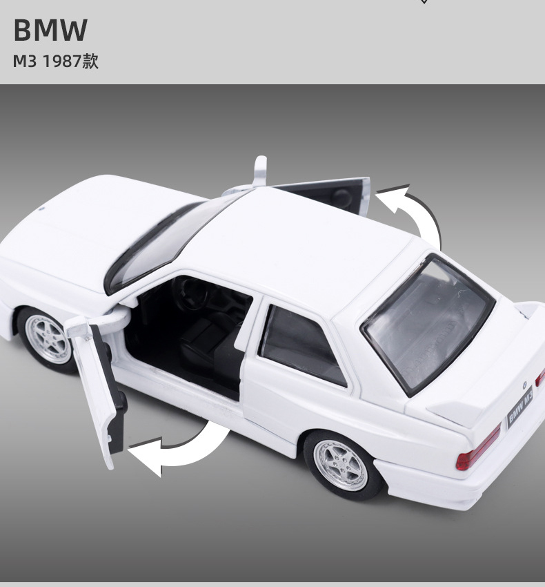 Rmz CITY 1:36 BMW M3 E30 1987 復古跑車模型合金壓鑄汽車玩具車 | 蝦皮購物