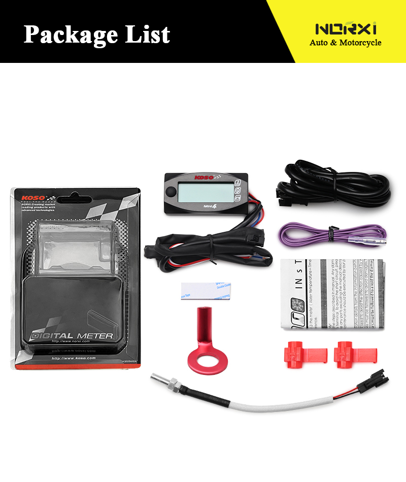 摩托車 KOSO Mini 4 轉速表 RPM 表氣缸蓋溫度定時器電壓表轉速表定時器電壓表 | 蝦皮購物
