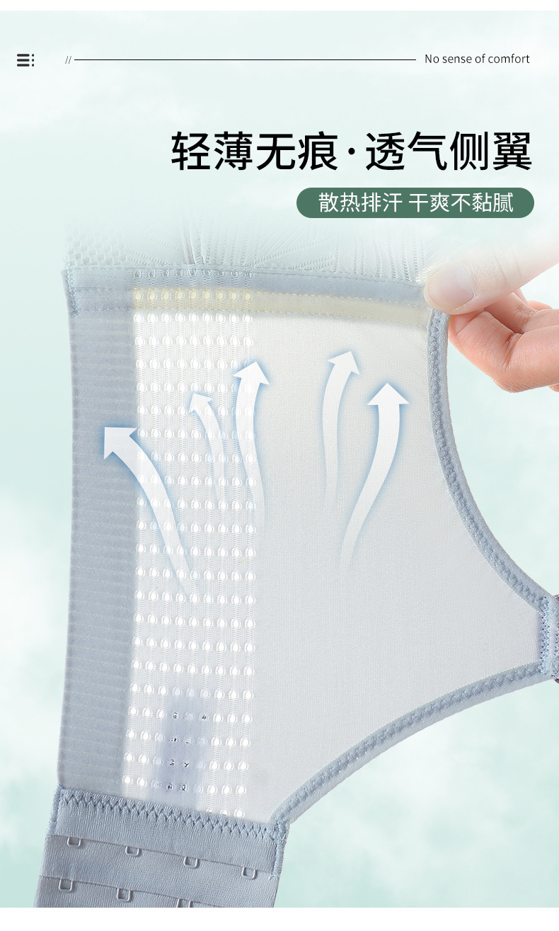 新款 調整型34-46BCD大尺碼無鋼圈矯正內衣 超薄全罩杯女薄款胖mm 收副乳蕾絲背心式大胸顯小無鋼圈胸罩 調整型 | 蝦皮購物