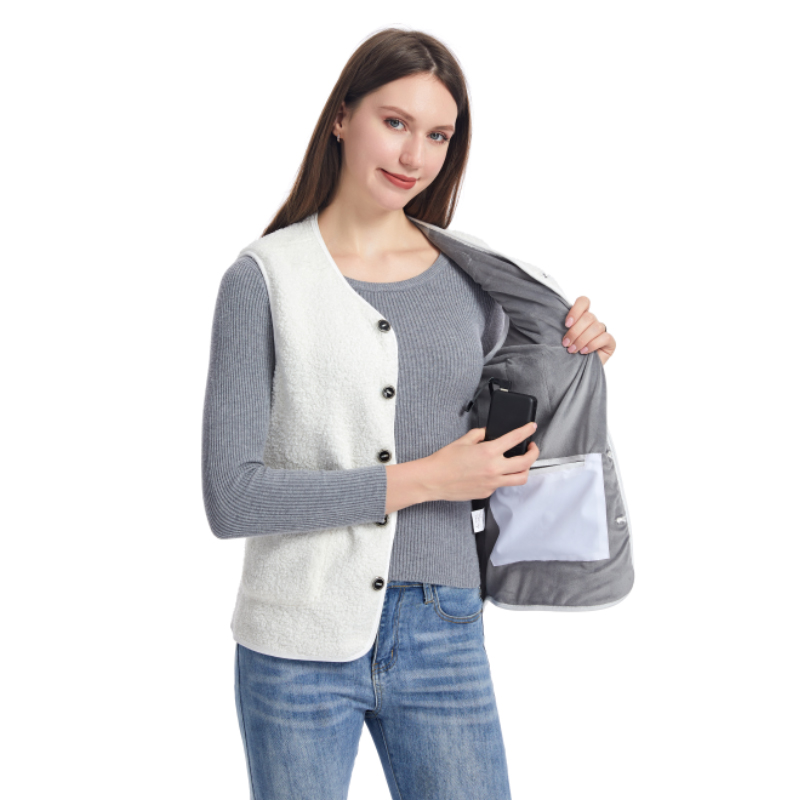 VOEVOE男女智能發熱背心 16區發熱 泰迪絨背心 秋冬保暖馬甲 USB充電背心 電熱背心 V領背心 發熱衣 加熱背心 | 蝦皮購物