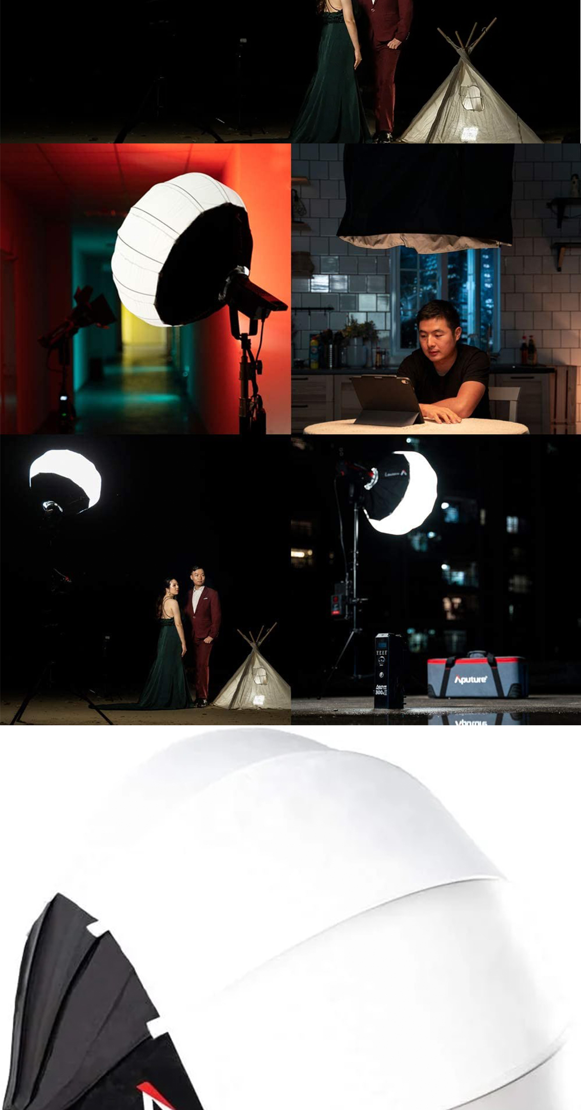 Aputure Lantern 90cm 65cm 柔光箱柔光修改器標準 Bowens 支架,適用於 Apture 30 | 蝦皮購物