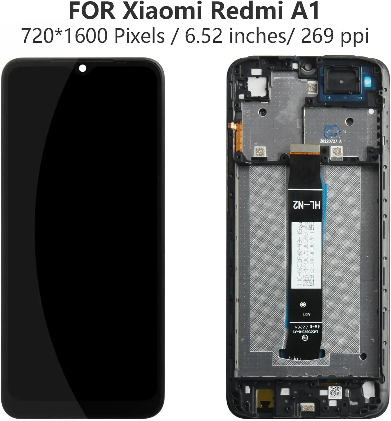 XIAOMI REDMI 適用於小米紅米 A1 A1+ A1 Plus 的原裝 LCD 220733Si 顯示觸摸屏帶框 | 蝦皮購物