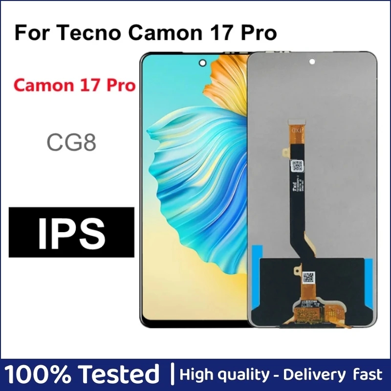 原裝 Tecno Camon 17 Pro CG8 CG8h LCD 顯示屏帶觸摸屏數字化儀組件 | 蝦皮購物