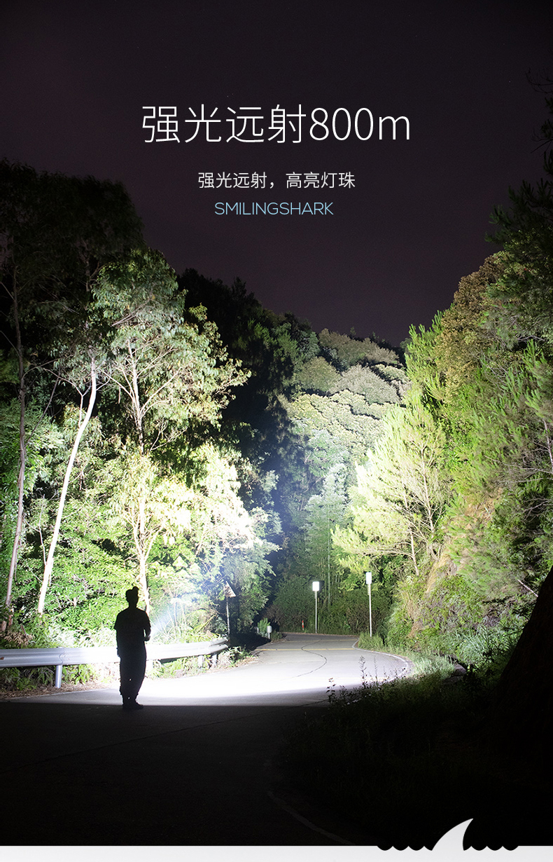 微笑鯊正品 E215 led手電筒強光 迷你強光小手電筒 多功能USB充電手電 戶外照明 居家旅行應急備用小手電 便攜 | 蝦皮購物