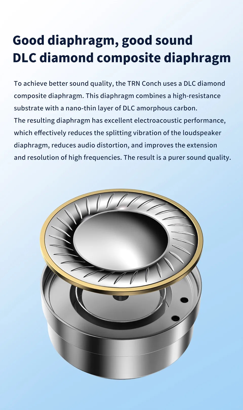 TRN Conch 耳機 高性能 DLC 鑽石振膜動圈入耳監聽耳機 可更換調音噴嘴濾網耳機 | 蝦皮購物