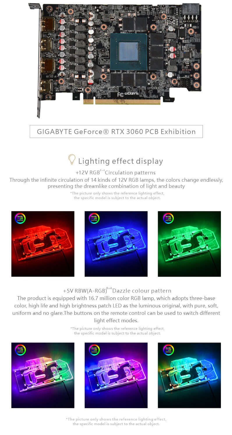 Bykski 全覆蓋 GPU 水冷頭用於技嘉 RTX 3060 Ti / 3060 / 3050 GAMING OC / | 蝦皮購物