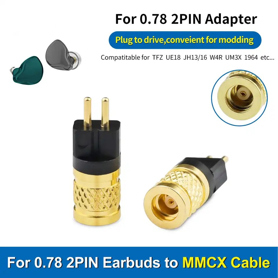 一對母 MMCX 到公金屬 IEM 連接器適配器 2Pin 0.78 A2DC IE500 IE900 IE40PRO | 蝦皮購物