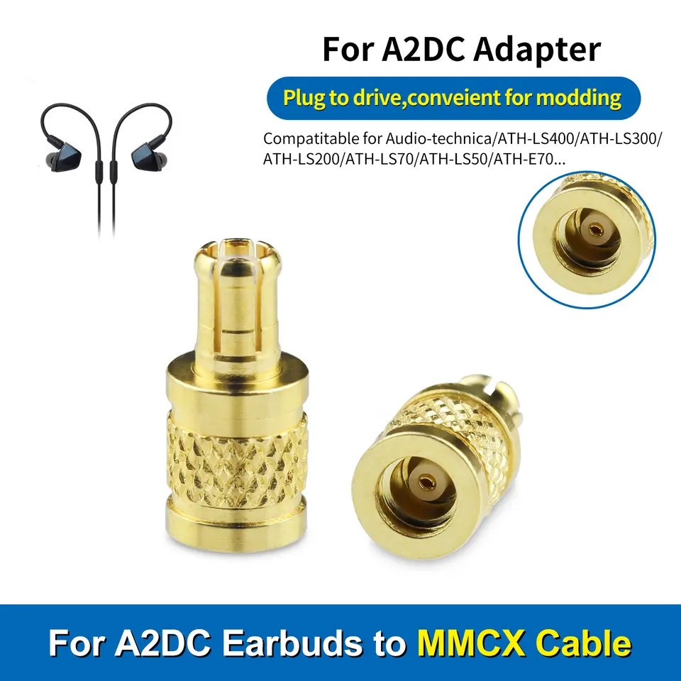 一對母 MMCX 到公金屬 IEM 連接器適配器 2Pin 0.78 A2DC IE500 IE900 IE40PRO | 蝦皮購物