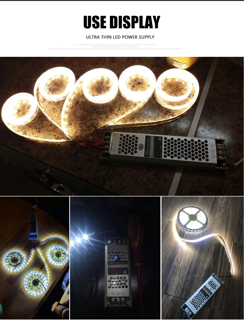 TRANSFORMERS Dc 12V 24V LED 電源 AC110-240V 靜音照明變壓器 60W 100W 2 | 蝦皮購物