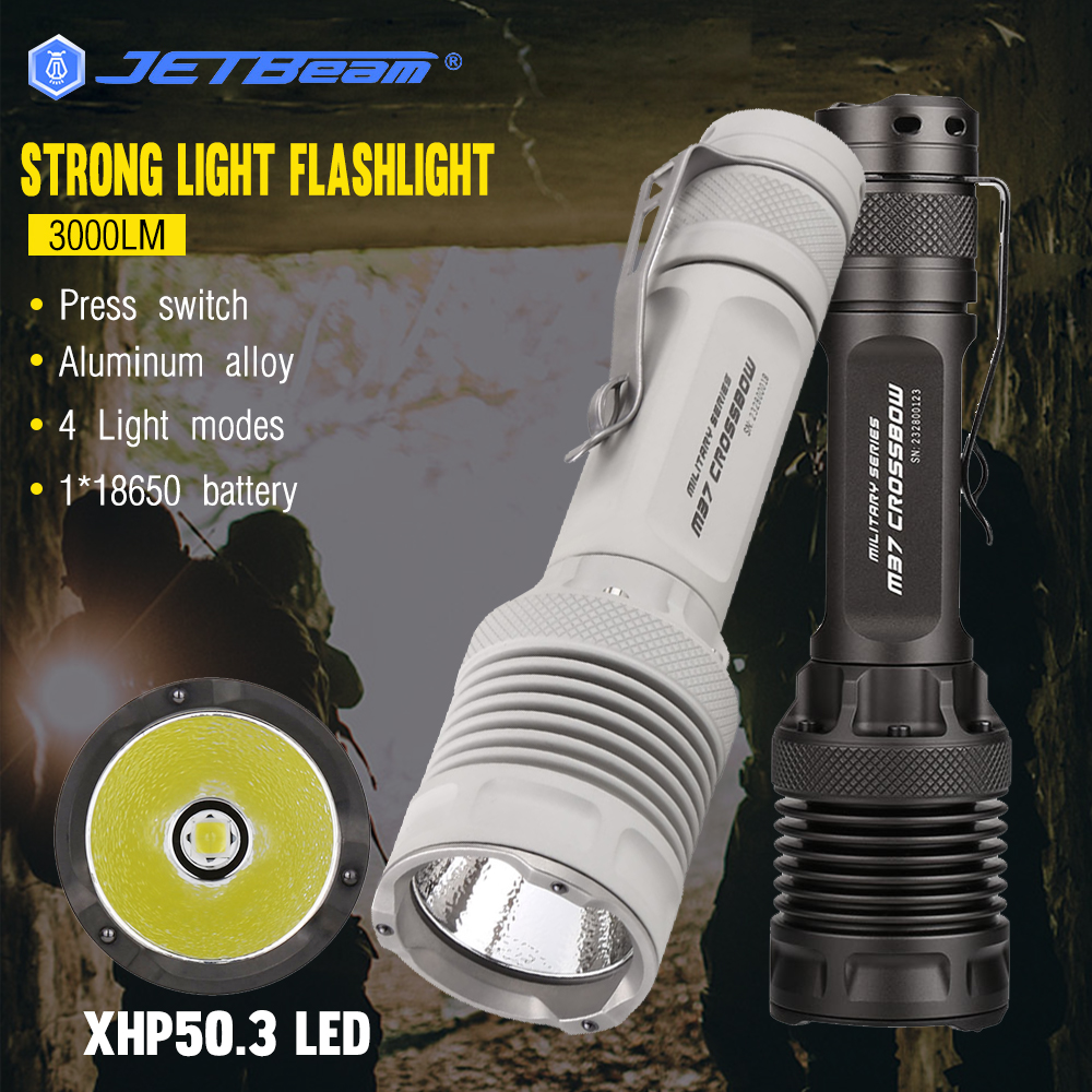 Jetbeam M37 XHP50.3 LED 3000LM 340M 範圍手電筒 IPX8 防水燈籠戶外 SOS 燈 | 蝦皮購物