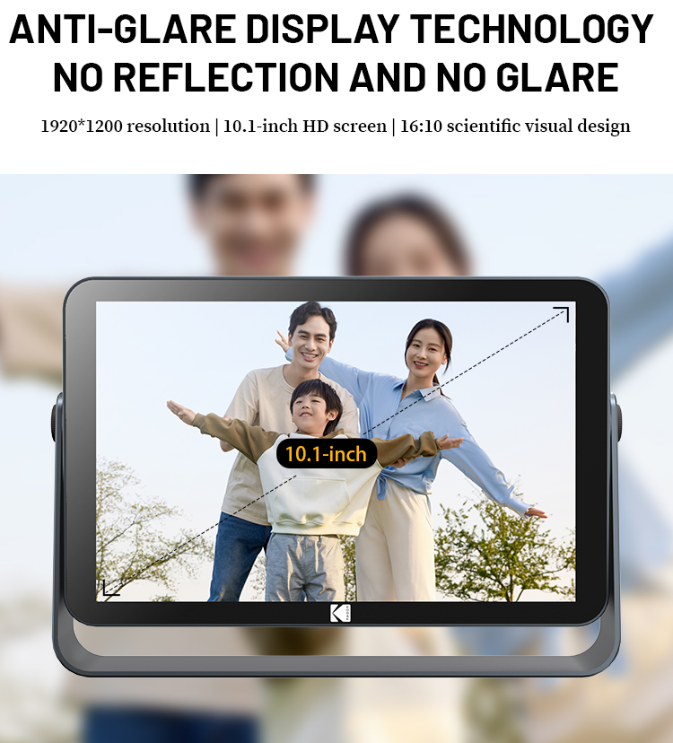 KODAK RWF-109數位相框10.1英寸高清電子相冊可充電觸屏式金屬外框智能雲相框照片頻道播放軟體 | 蝦皮購物