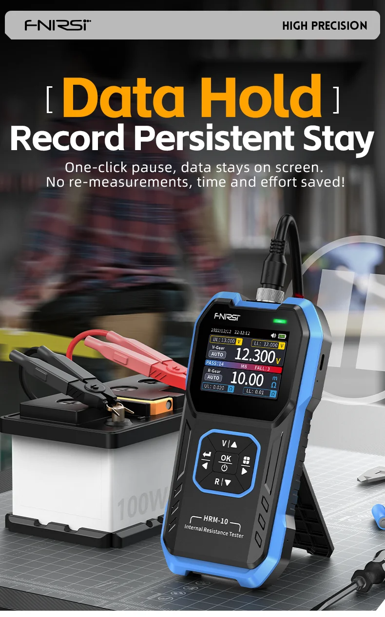 ⭐Fnirsi HRM-10電池電壓內阻測試儀18650高精度交流酸性鋰鉛汽車電池電容器測試儀 | 蝦皮購物