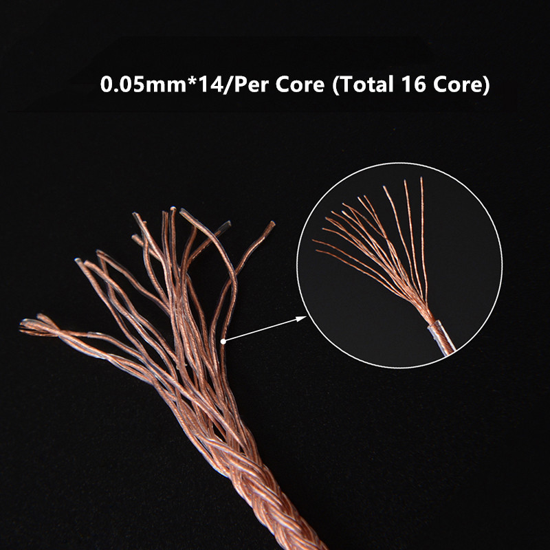 NiceHCK C16-3纯铜耳机升级线16股编织MMCX/2pin/QDC/TFZ适用于KZ TRN CCA | 蝦皮購物