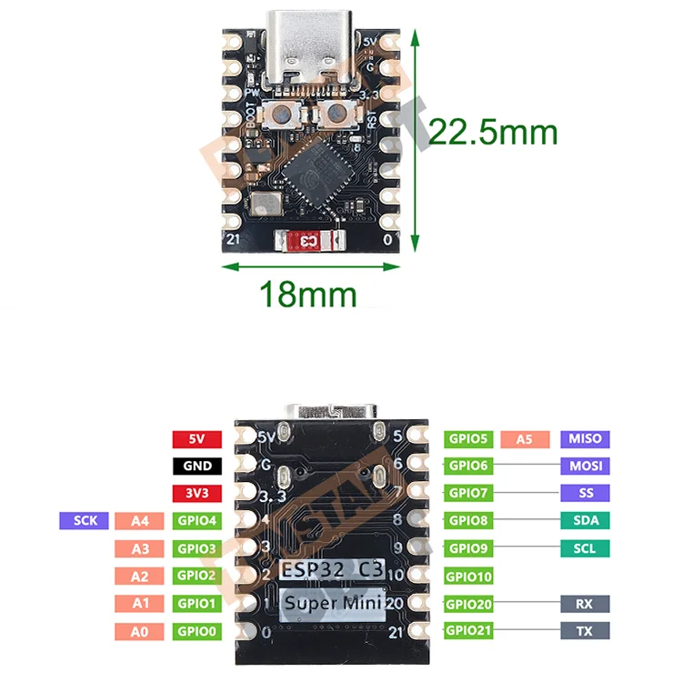 Esp32-c3 ESP32-S3 ESP32-H2 ESP32-C6開發板 ESP32 C3 SuperMini Wi | 蝦皮購物