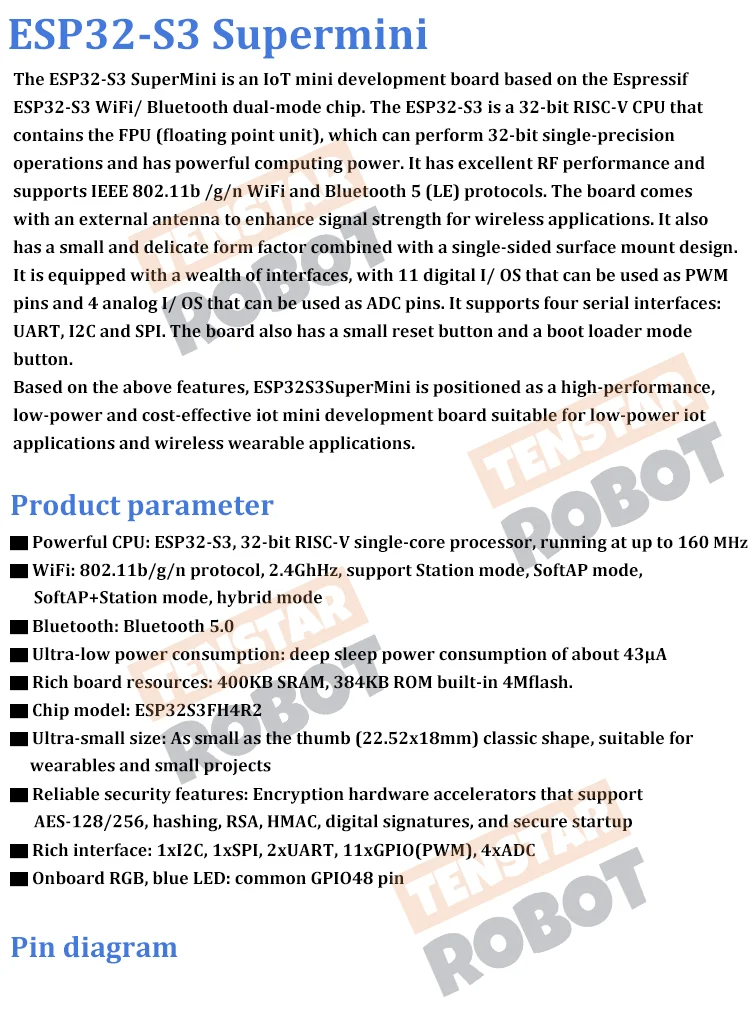 Esp32-c3 ESP32-S3 ESP32-H2 ESP32-C6開發板 ESP32 C3 SuperMini Wi | 蝦皮購物