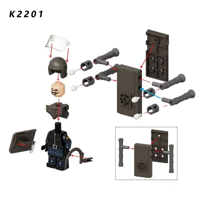 泰坦特警 馬桶人 頭巾人形 馬桶人 人偶 公仔 魔法電視人 人仔 拼裝玩具 收藏 禮物 KDL829 | 蝦皮購物