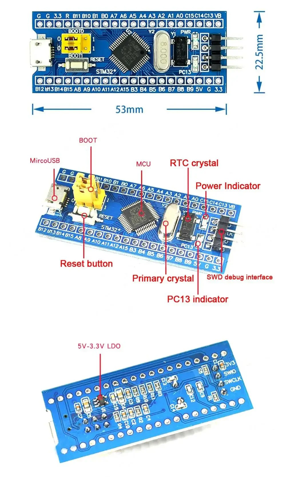 Stm32f411 ST-LINK V2下載編程器的STM32F103C8T6 最小系統開發板 STM32F401 ST | 蝦皮購物