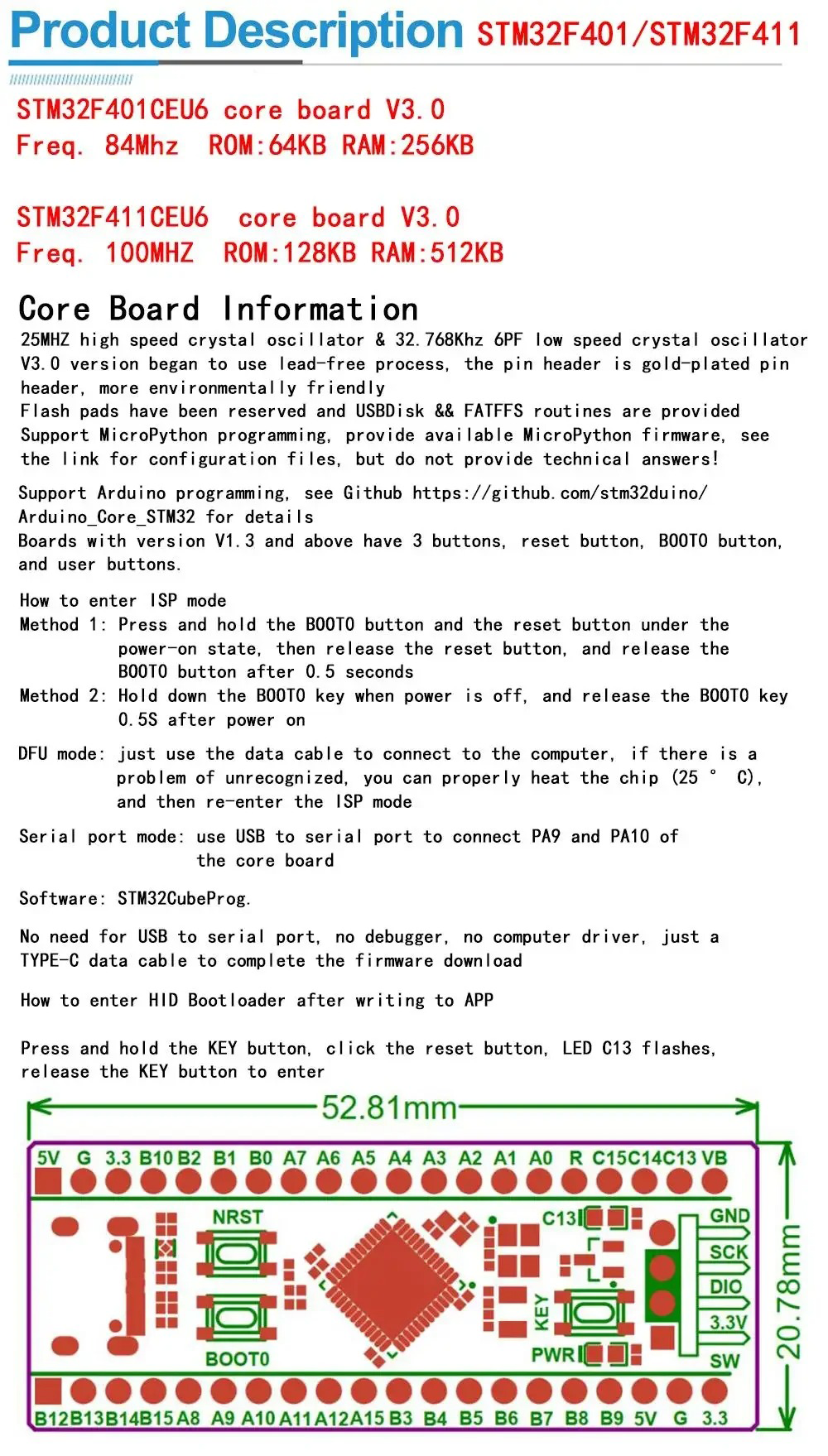 Stm32f411 ST-LINK V2下載編程器的STM32F103C8T6 最小系統開發板 STM32F401 ST | 蝦皮購物