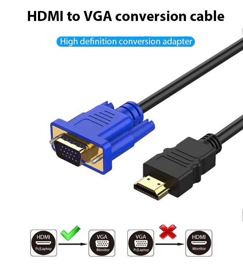 Hdmi 轉 VGA 1M 電腦顯示屏投影儀連接線 | 蝦皮購物