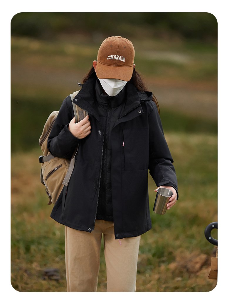 VOEVOE情侶羽絨衝鋒外套 90%白鴨絨 機能衝鋒衣三合一 防水防風防汙登山服 保暖冬季外套 山係戶外衝鋒衣 連帽外套 | 蝦皮購物