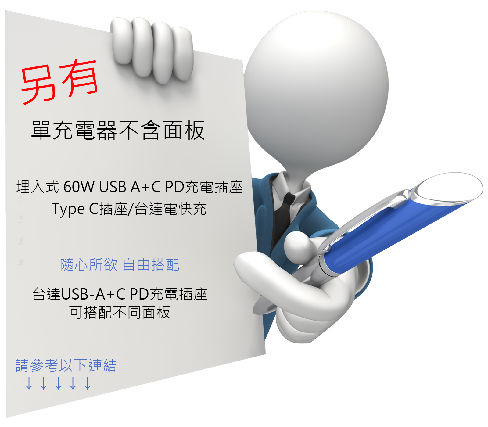 【樹榮電工SUZONE】台達 埋入式 60W USB－A+C PD雙孔充電插座 鐵灰 // 快速充電//適用3C用品 | 蝦皮購物