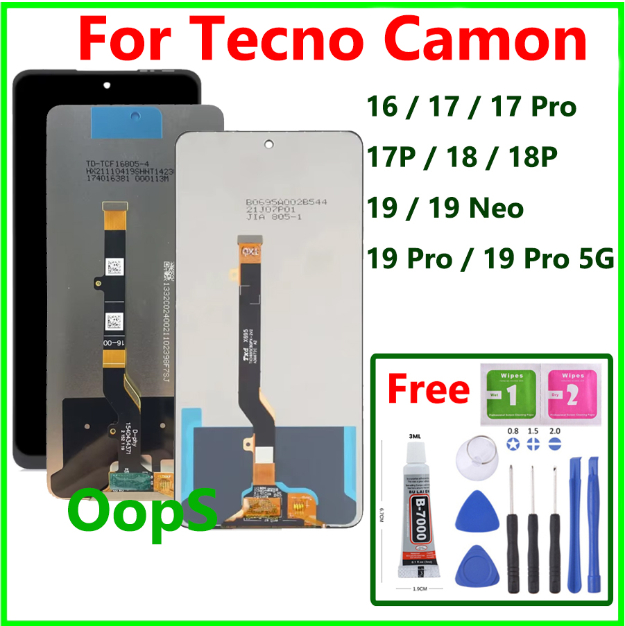 經測試 Tecno Camon 16 17 18 19 Pro 17P 18P 19 Neo 5G 手機液晶觸摸屏顯示器 | 蝦皮購物