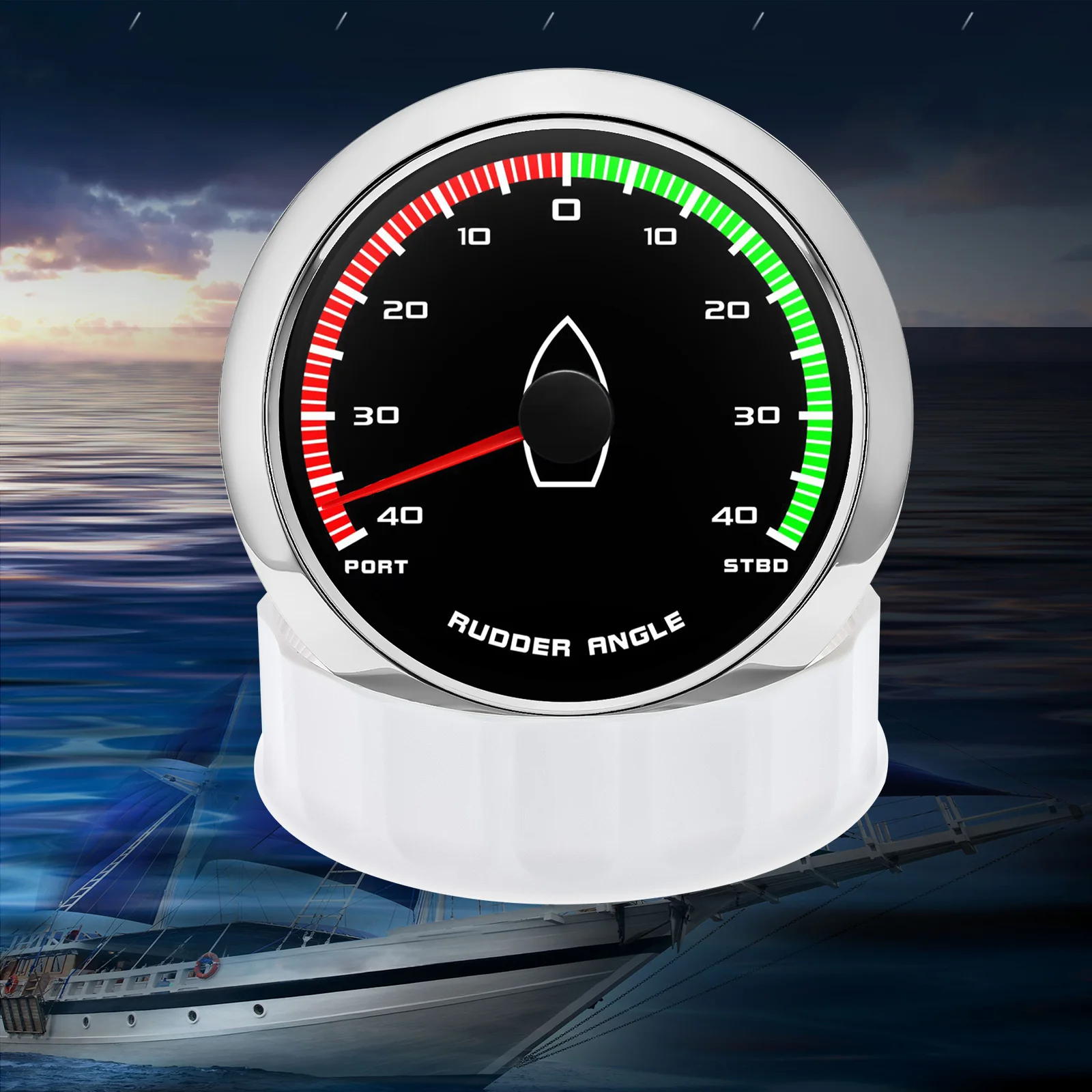 高清 85 毫米防水船用船舵角度計指示器 PORT-STBD 0-190 歐姆,帶舵角傳感器,用於船用遊艇 | 蝦皮購物