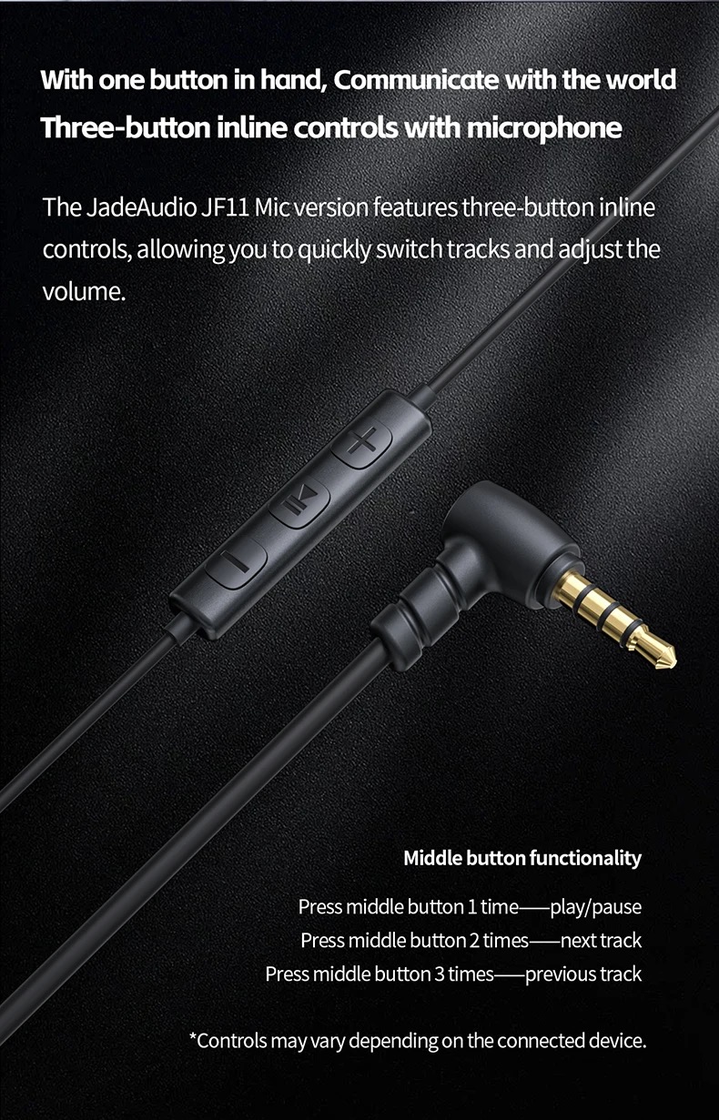 Jadeaudio/fiio JF11 U 型 HIFI 遊戲耳塞 14.2mm 動態驅動器有線耳機低音耳機 | 蝦皮購物