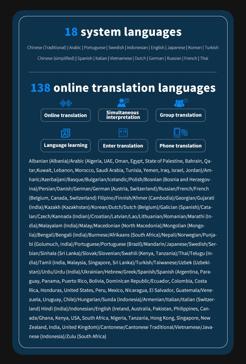 S85 Pro便攜式音頻翻譯138種語言智能錄音19個離線實時聊天GPT AI語音照片組翻譯 | 蝦皮購物