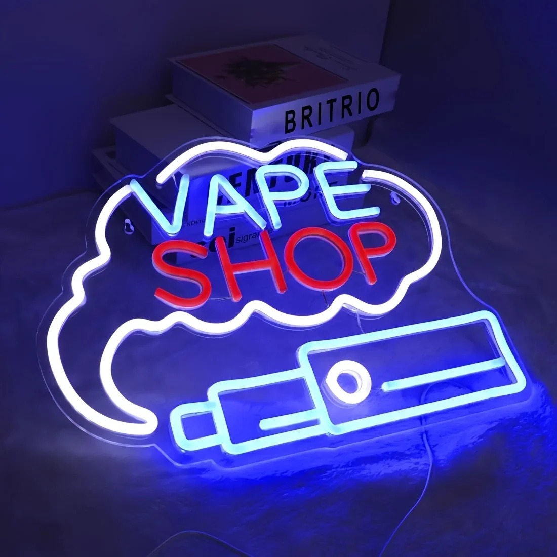 Vape Smoke Shop 霓虹燈標誌燈,開放式 Vape 商店 Led 標誌,定制霓虹燈標誌,煙霧商店燈,Vape | 蝦皮購物