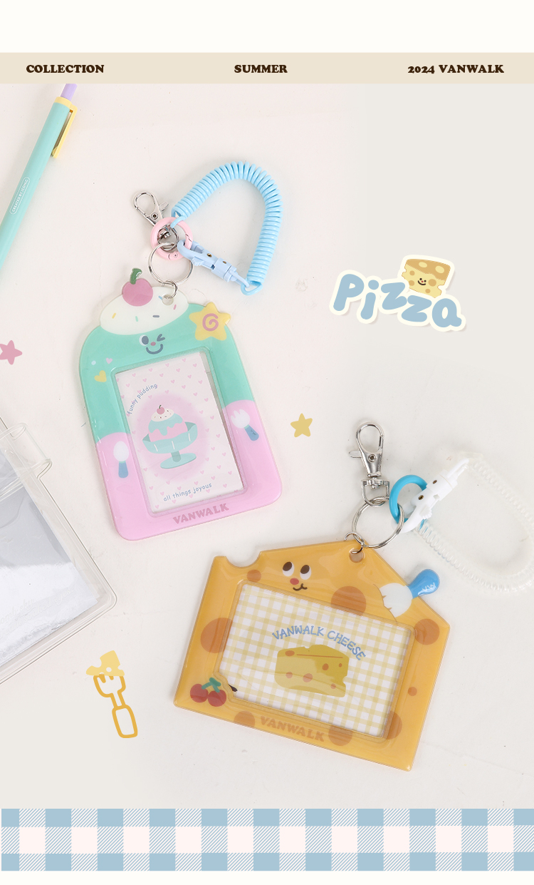 VANWALK披薩系列K549定制可愛食物卡套裝行李衣架包鑰匙扣挂件 | 蝦皮購物