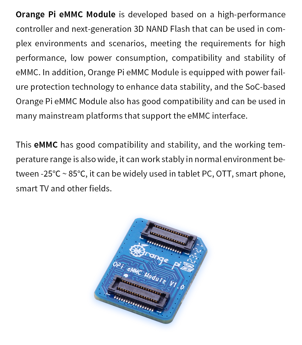 Orange Pi Orange Pi5 Plus 32GB 65GB 256GB EMMC 模塊,適用於 OPI 5 | 蝦皮購物