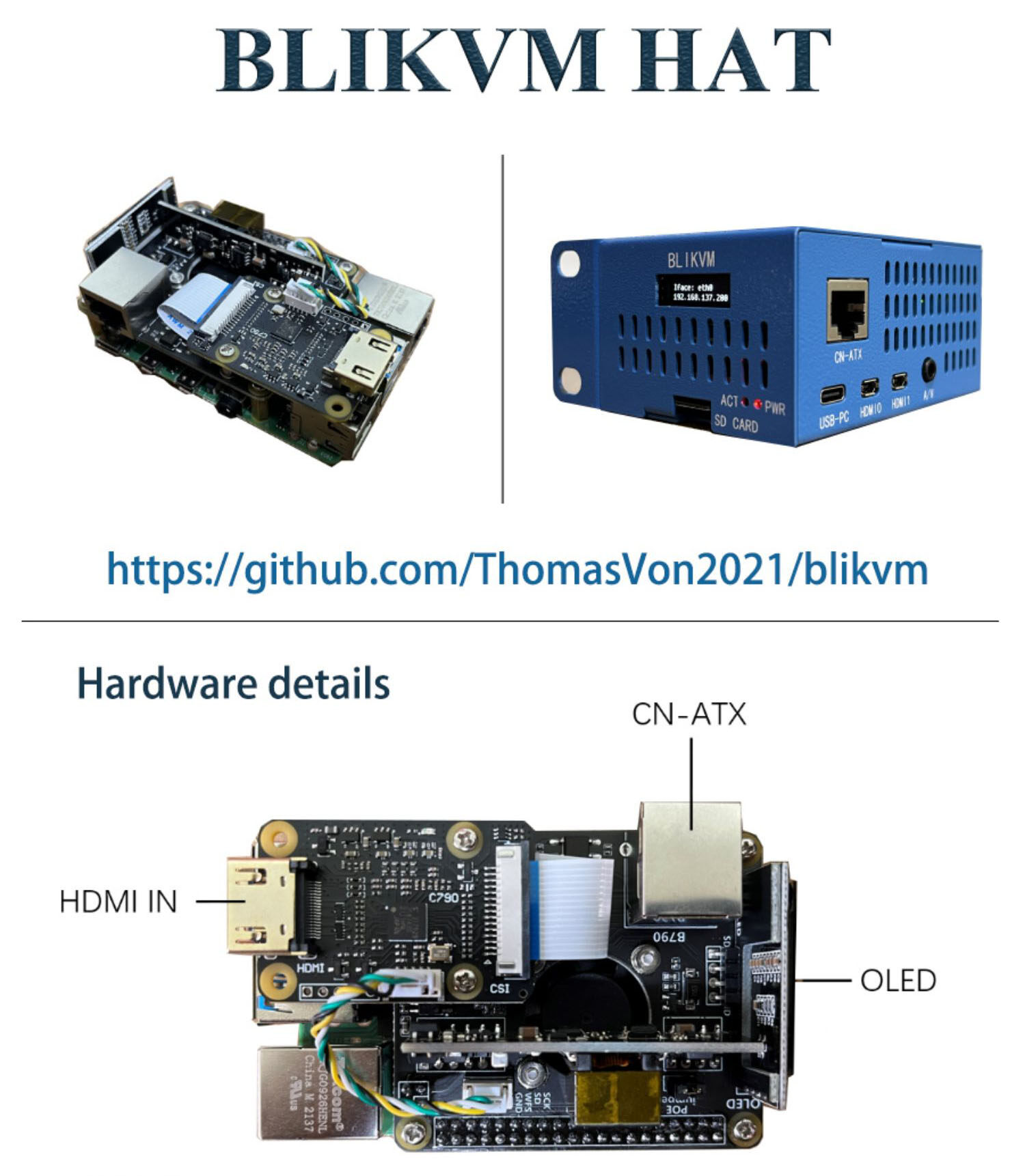 Pikvm v3 BLIKVM HAT “KVM over IP” Raspberry Pi 4b PoE HDMI C | 蝦皮購物