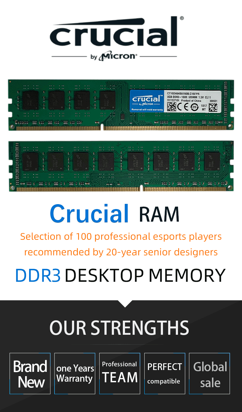 英睿達 DDR3 PC RAM 4GB 8GB DDR3 1066 1333 1600 DDR3L 1600 1866M | 蝦皮購物