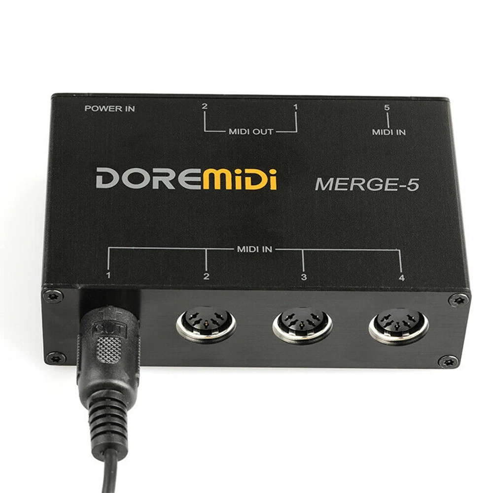 Doremidi 全新升級 MIDI Merger 5 MIDI 輸入 2 MIDI 輸出支持 USB 電源 MERGE | 蝦皮購物