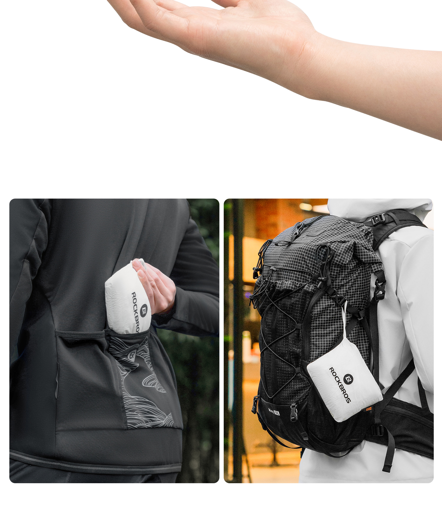 Rockbros 戶外風衣便攜可折疊夜光警示 YKK 拉鍊騎行夾克舒適騎行運動山地車公路自行車騎行裝備 | 蝦皮購物