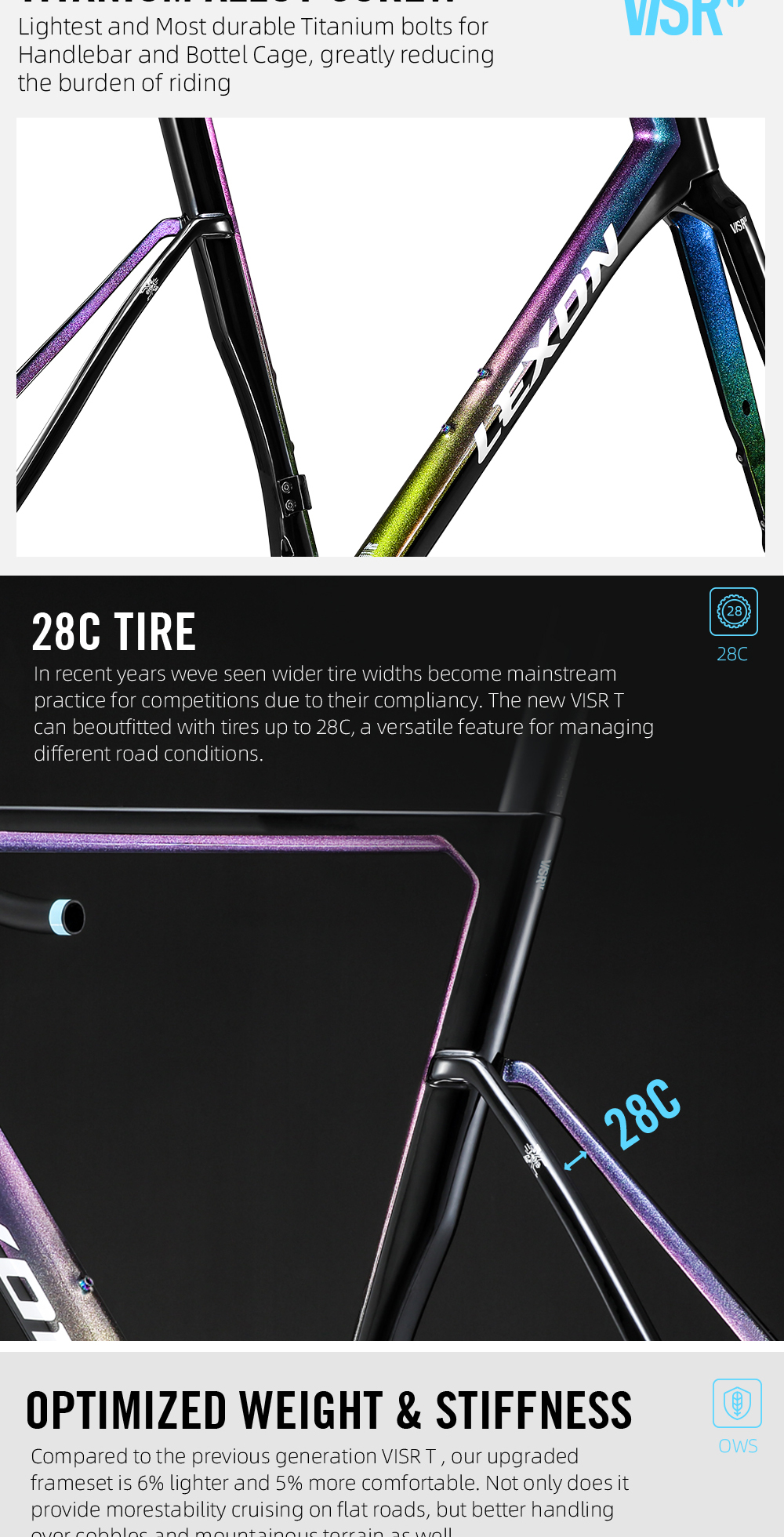 LEXON 競賽級碳纖公路車架 VISRT｜T1000 材質｜Aero-S 破風設計｜支援28C寬胎｜僅1045g | 蝦皮購物