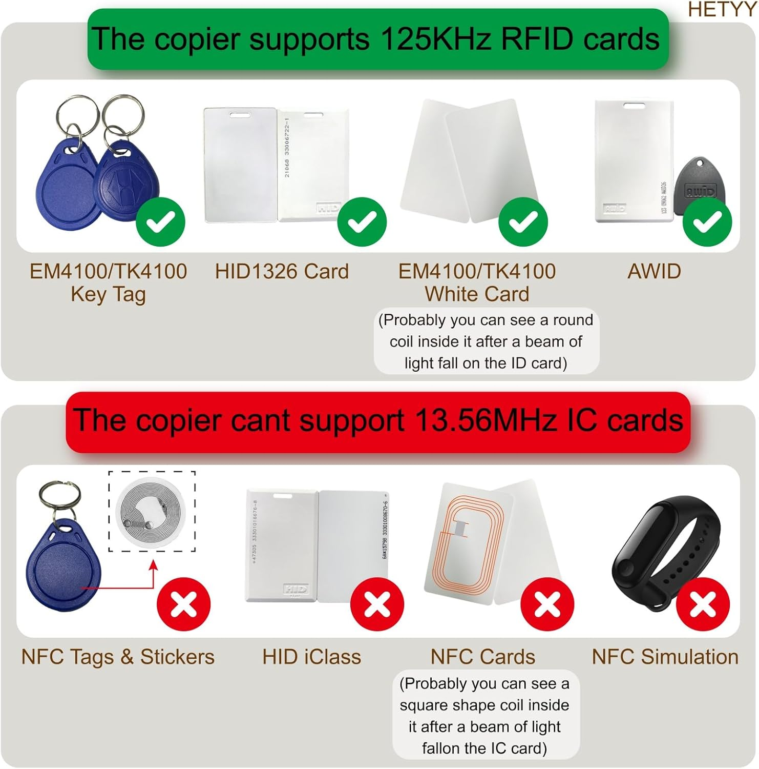 重複手持式 125KHz EM4100 5200 RFID 寫入器卡 RFID 複印機 RFID 複印機編程器 | 蝦皮購物