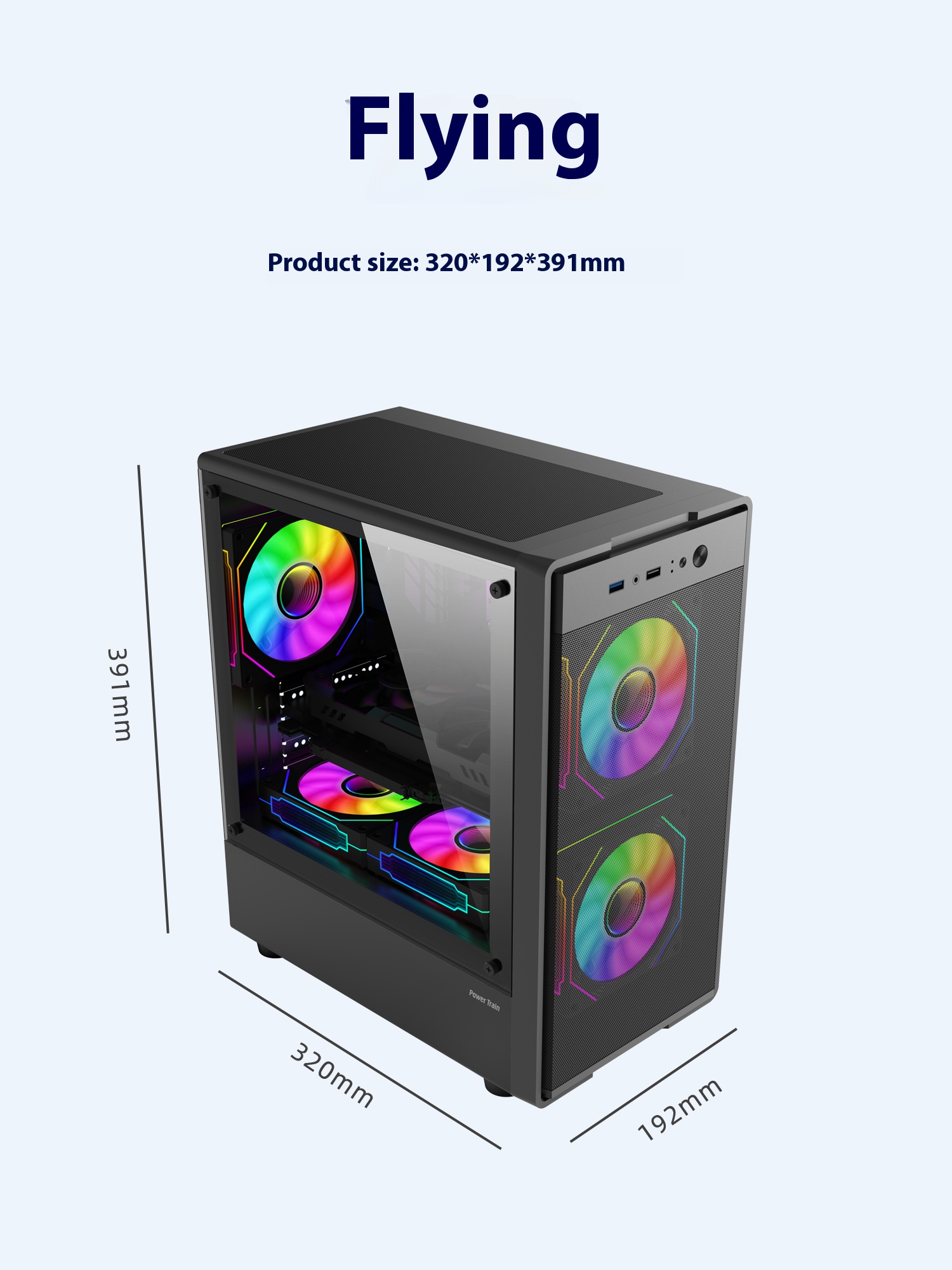 Power Train Flying 便攜式電腦機箱 MATX MINI-ITX 機箱支持 SFX/ATX 電源 23L | 蝦皮購物