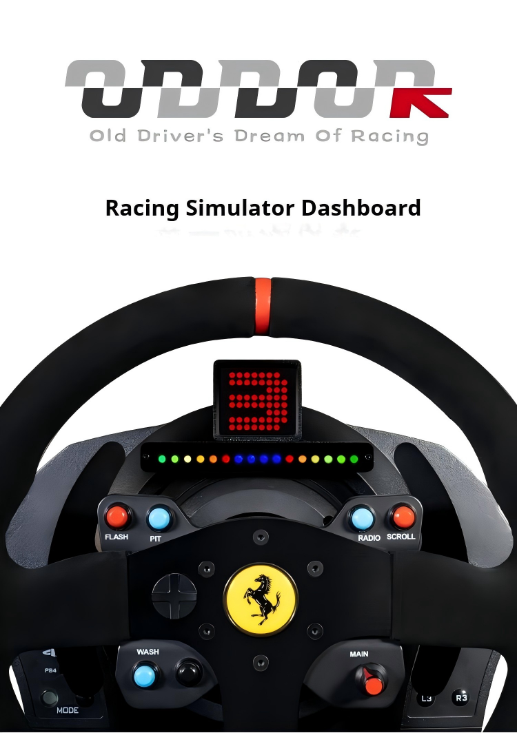 適用於 Thrustmaster T300/TSPC 和羅技 G29/G27 車輪的 ODDOR 賽車遊戲儀表板 | 蝦皮購物