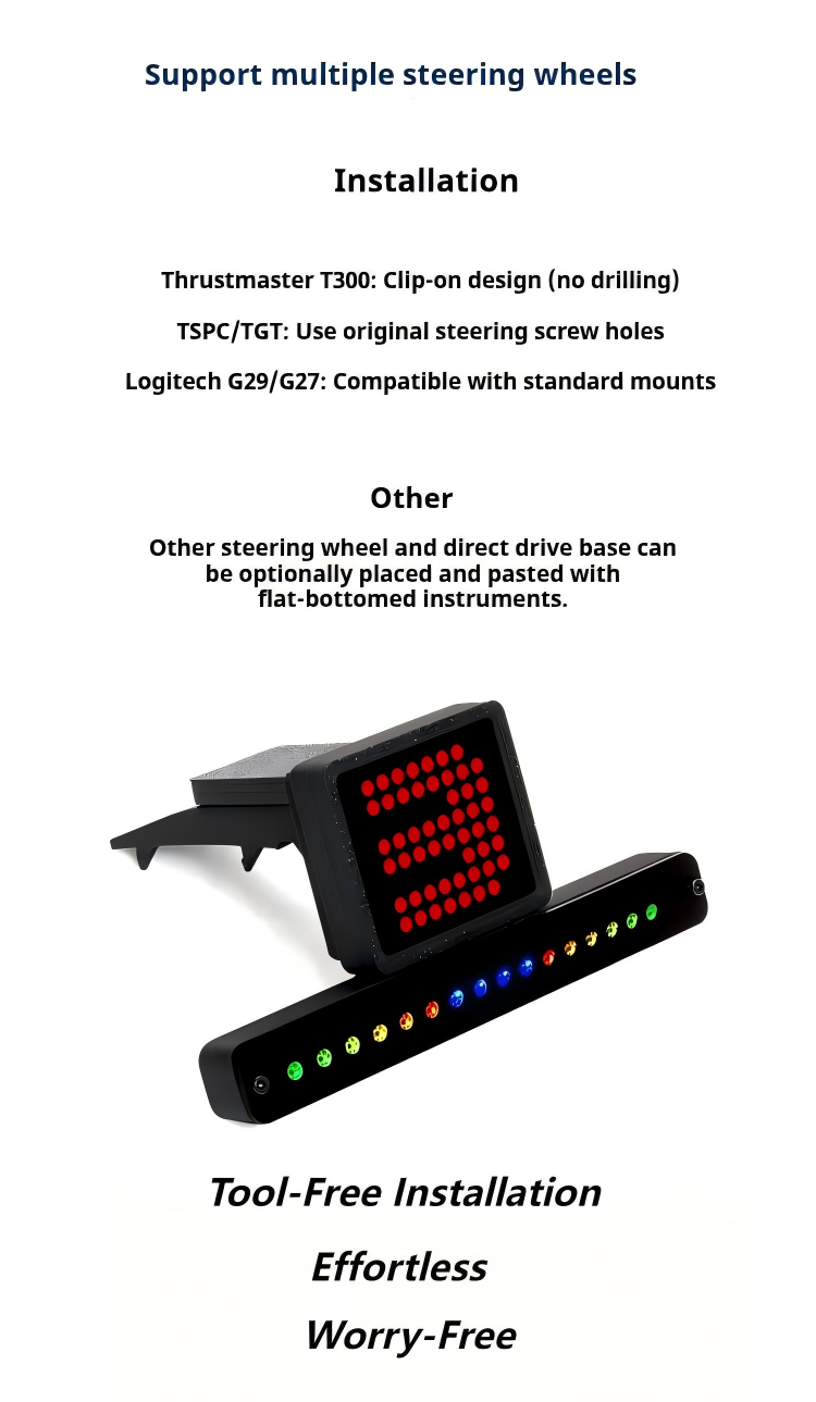 適用於 Thrustmaster T300/TSPC 和羅技 G29/G27 車輪的 ODDOR 賽車遊戲儀表板 | 蝦皮購物