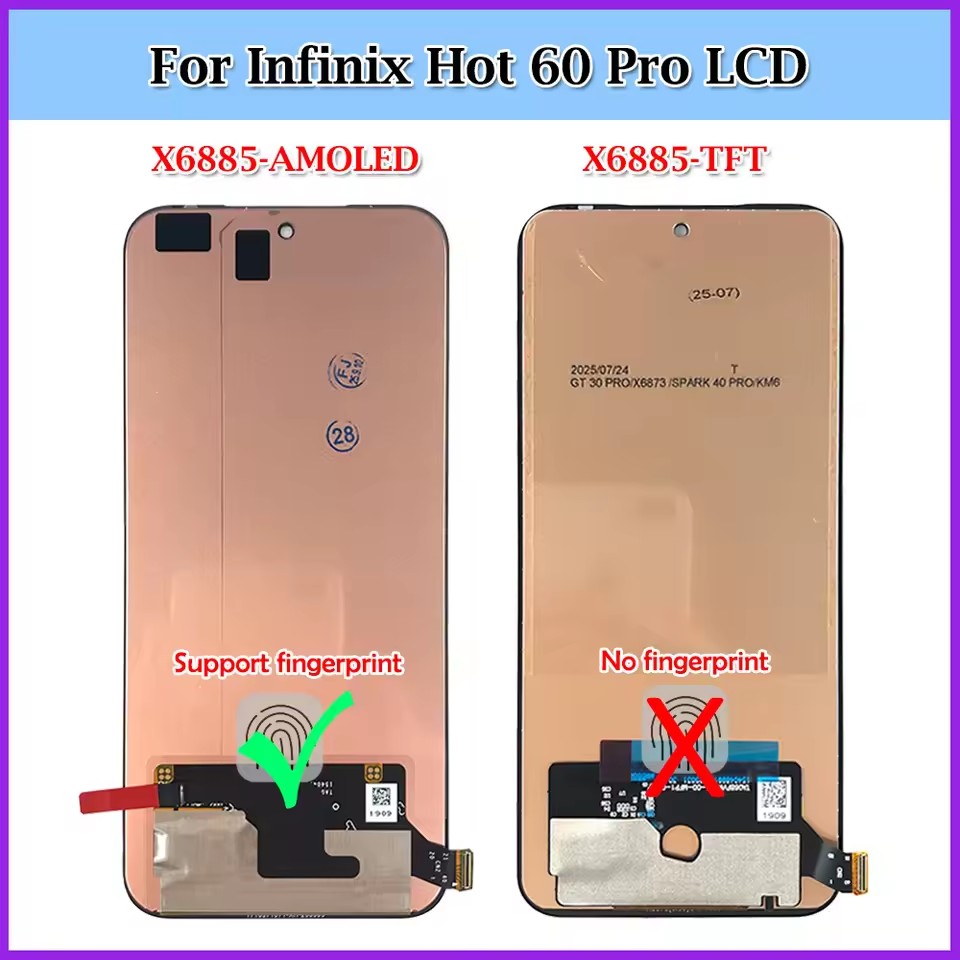 TFT 適用於 Infinix Hot 60 Pro LCD X6885 顯示屏觸摸屏組件數字化儀 | 蝦皮購物