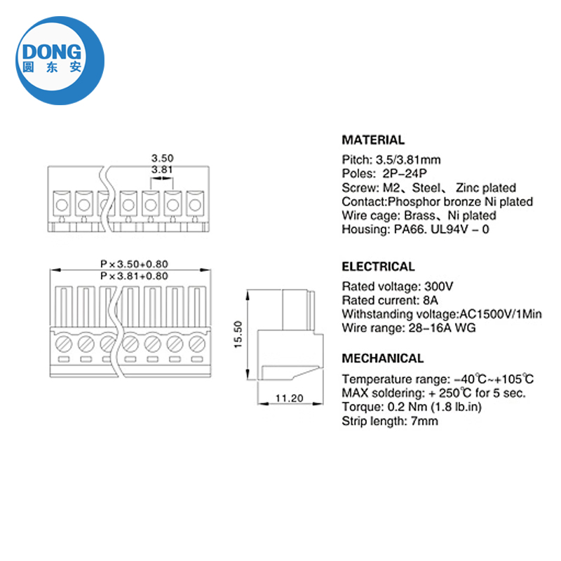 (批發) KF2EDG-3.81 3.81mm 插入式 PCB 接線端子公母對 15EDG/RC-3.81MM 彎針 2 | 蝦皮購物