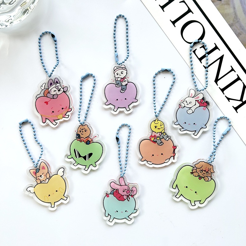 Kpop Stray Kids Doll Key Chain Bead Chain Pendant Key Chain | 蝦皮購物