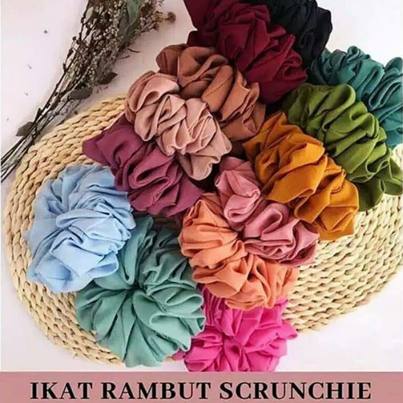 Kunciran Rambut Scrunchie Jumbo / Ikat Rambut / Cepol hijab | 蝦皮購物