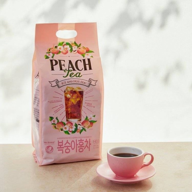 韓國 No Brand PEACH TEA 即溶茶冷飲 水蜜桃紅茶 120入/包 | 蝦皮購物