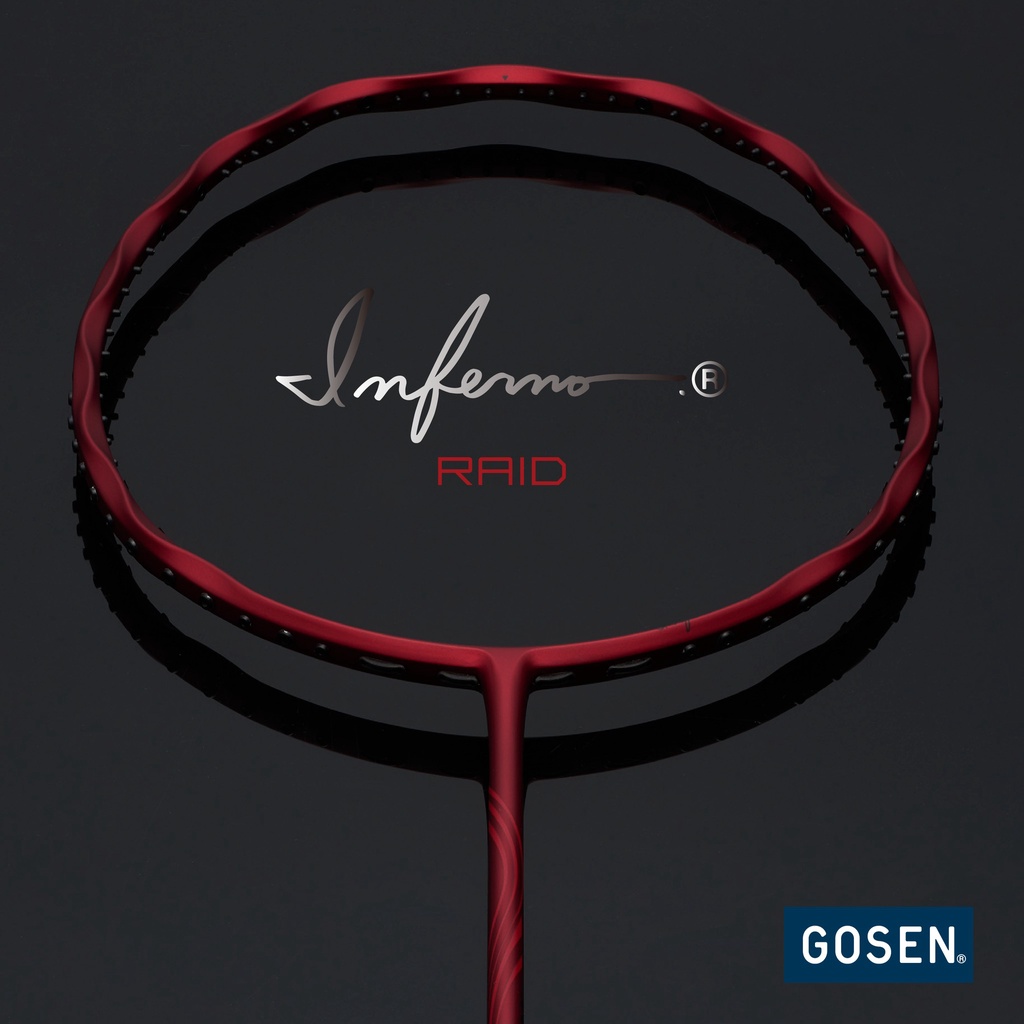 預購 (羽球世家) GOSEN 高神 INFERNO RAID 經典螺旋拍 紅色地獄火霧面烤漆 絕對進攻拍 3U | 蝦皮購物